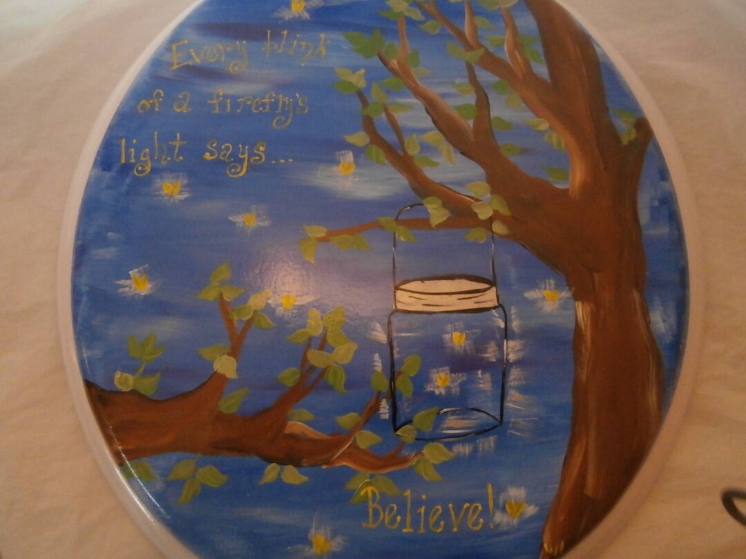 Hand Painted Fireflies Toilet Seat: Mason Jar & Tree Design - Etsy