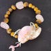 Pink Cowrie Shells With Mermaid Charm, Tigers Eye and Rose Quartz ...