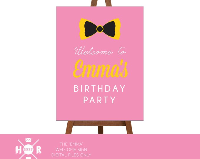 Printable the 'emma' Wiggle Birthday Welcome Sign Bow the Wiggles Party ...