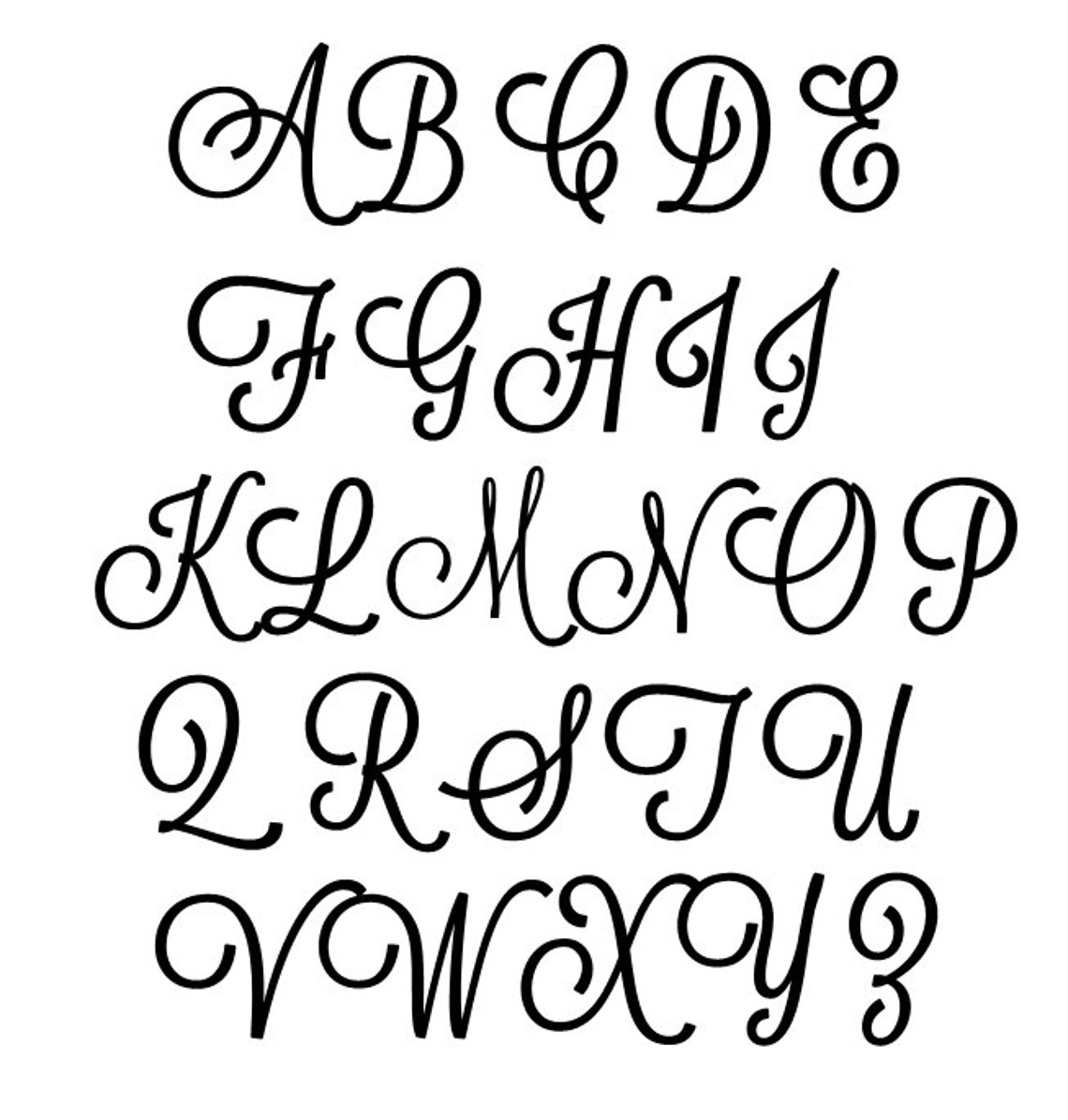 Fancy Monogram Fondant Embosser- Alphabet Fondant Embossers & Symbol ...