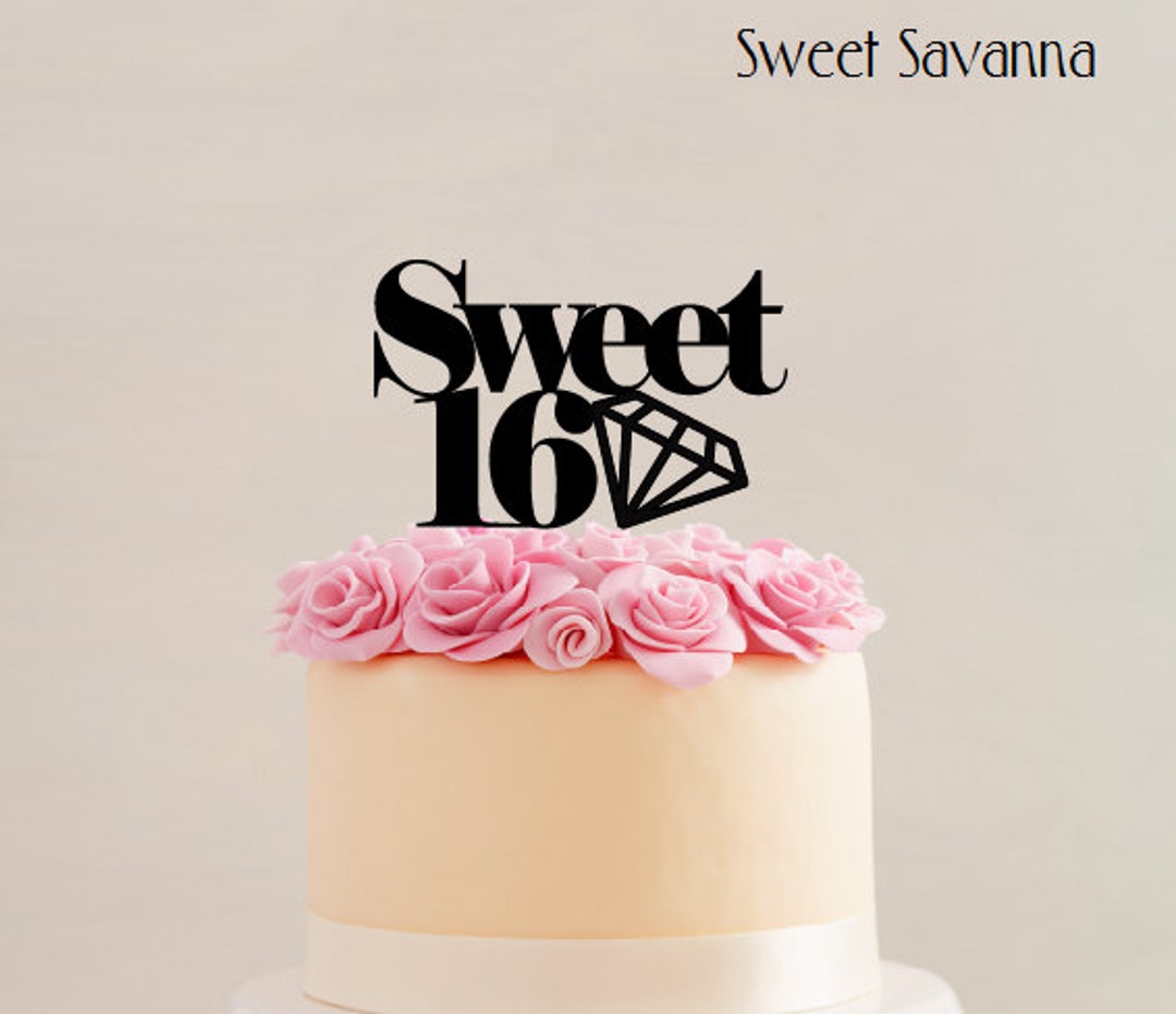 Sweet 16 Cake Topper Birthday Cake Topper - Etsy