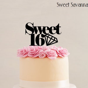 Sweet 16 Cake Topper Birthday Cake Topper - Etsy