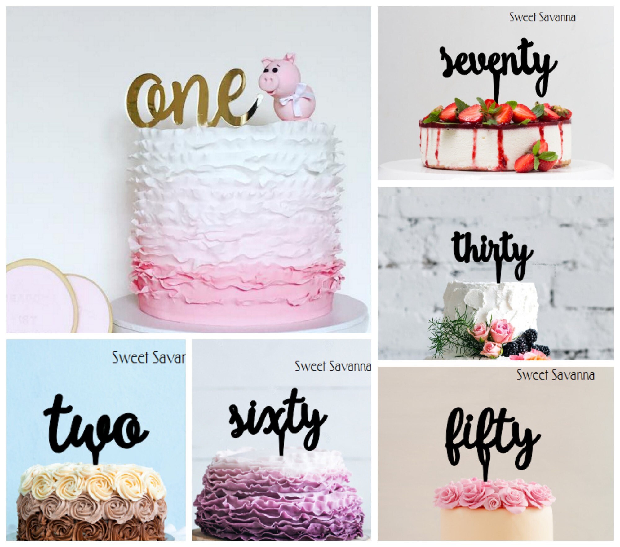 Number Cake Topper - Etsy