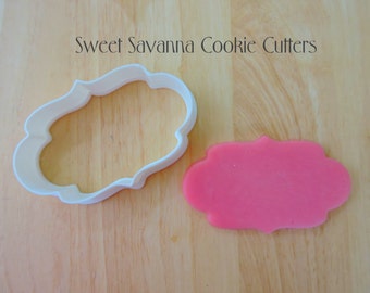 Floral Rectangle Plaque Cookie Cutter - Etsy