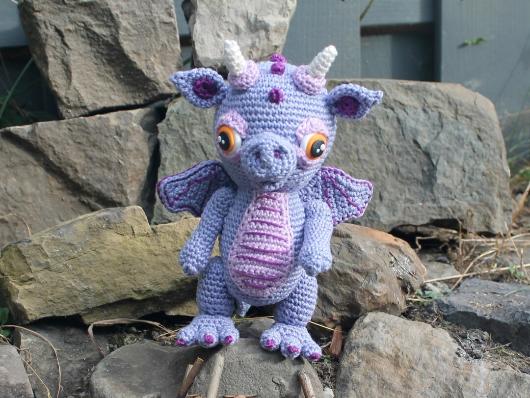 Melvin the Dragon German and English Crochet Pattern - Etsy