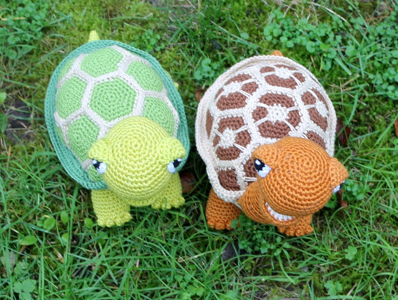 Green and Brown Turtles Package Crochet Pattern in English - Etsy