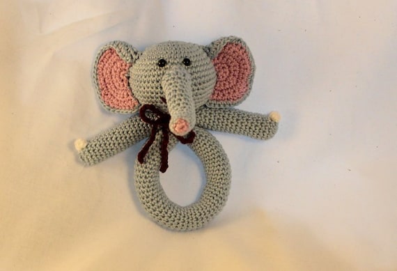 Elephant Rattle/ Grab Toy german version | Etsy