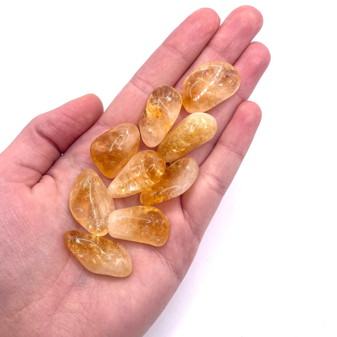 Citrine Tumbled Stone 20-30mm Happiness Charka | Etsy