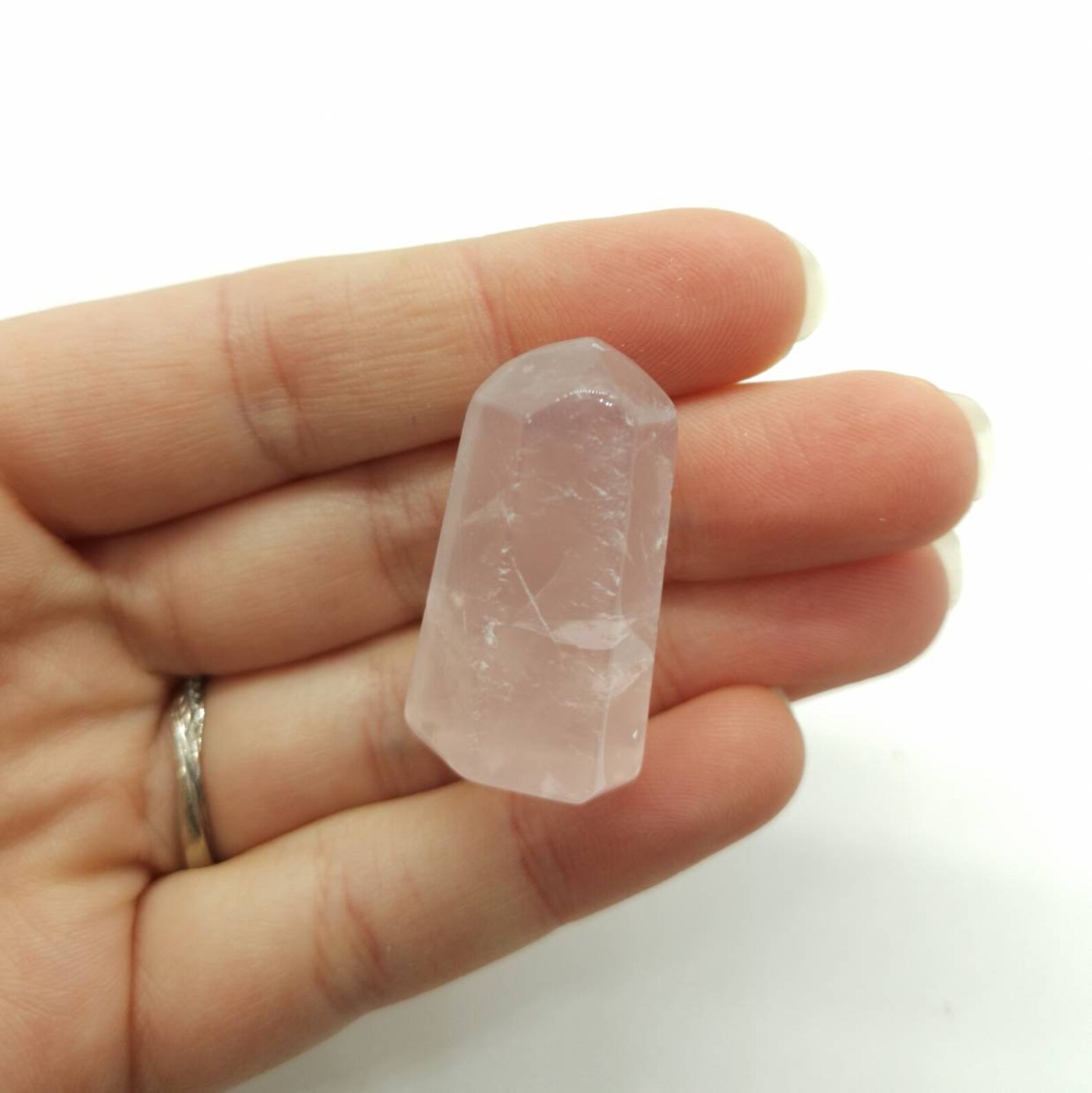 Pink rose quartz standing point tower polished stone of love | Etsy
