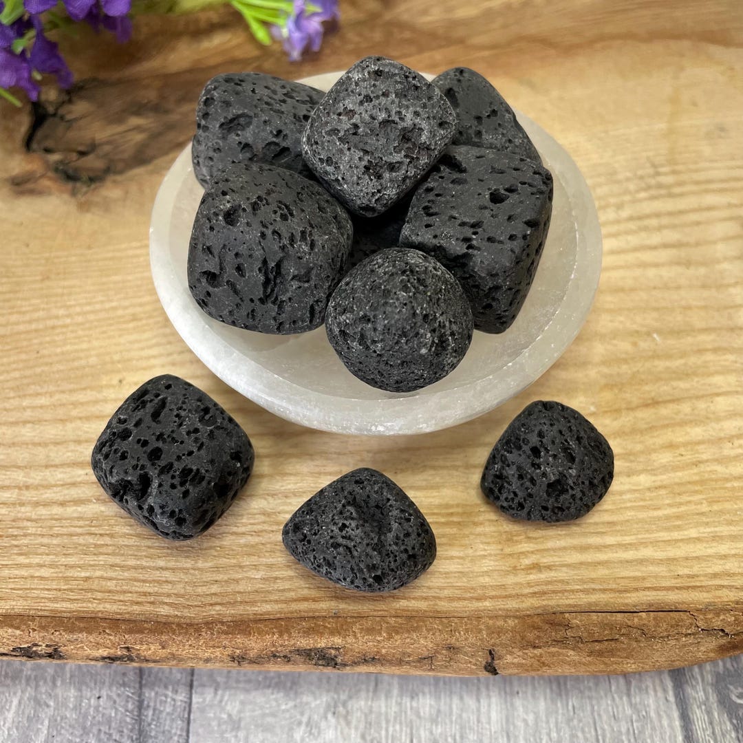 Lava Stone Tumbled Stones Rough Palm Stone - Etsy