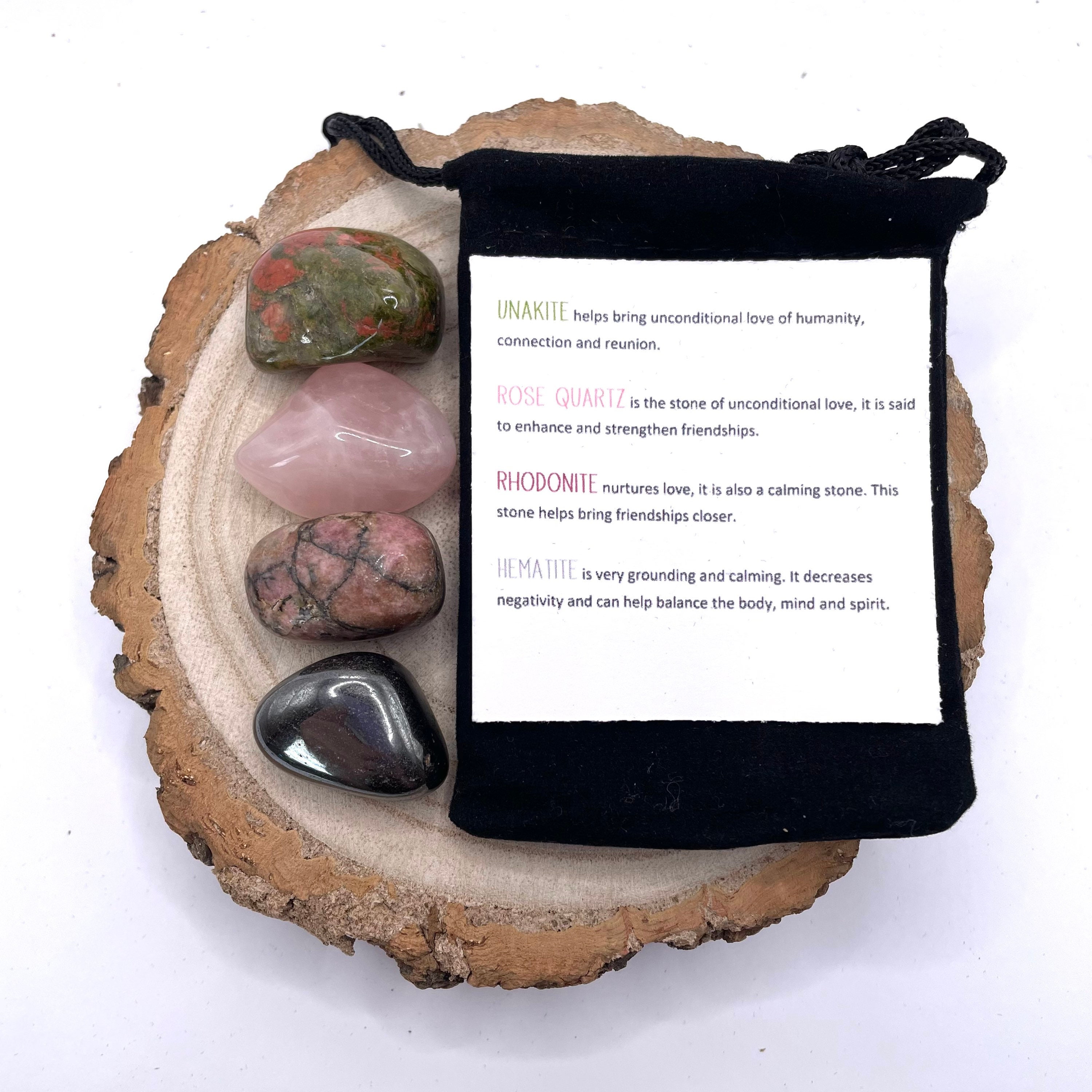 Friendship Gemstone Kit 4 Tumbled Stones With Info Card and - Etsy Canada