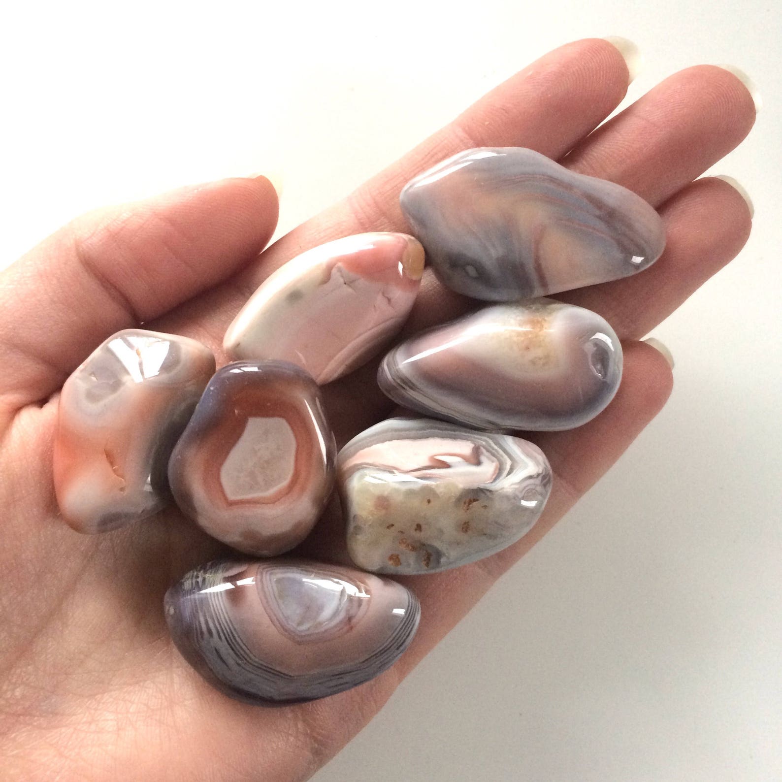 Pink Agate Botswana Tumbled Stone 15-30mm - Etsy UK