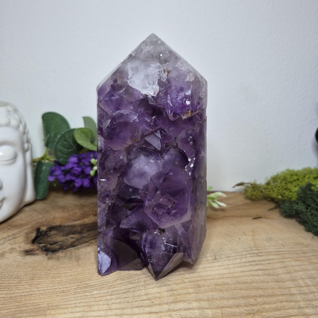 Amethyst Polished Cluster Cut Base High Quality Gemstone - Etsy