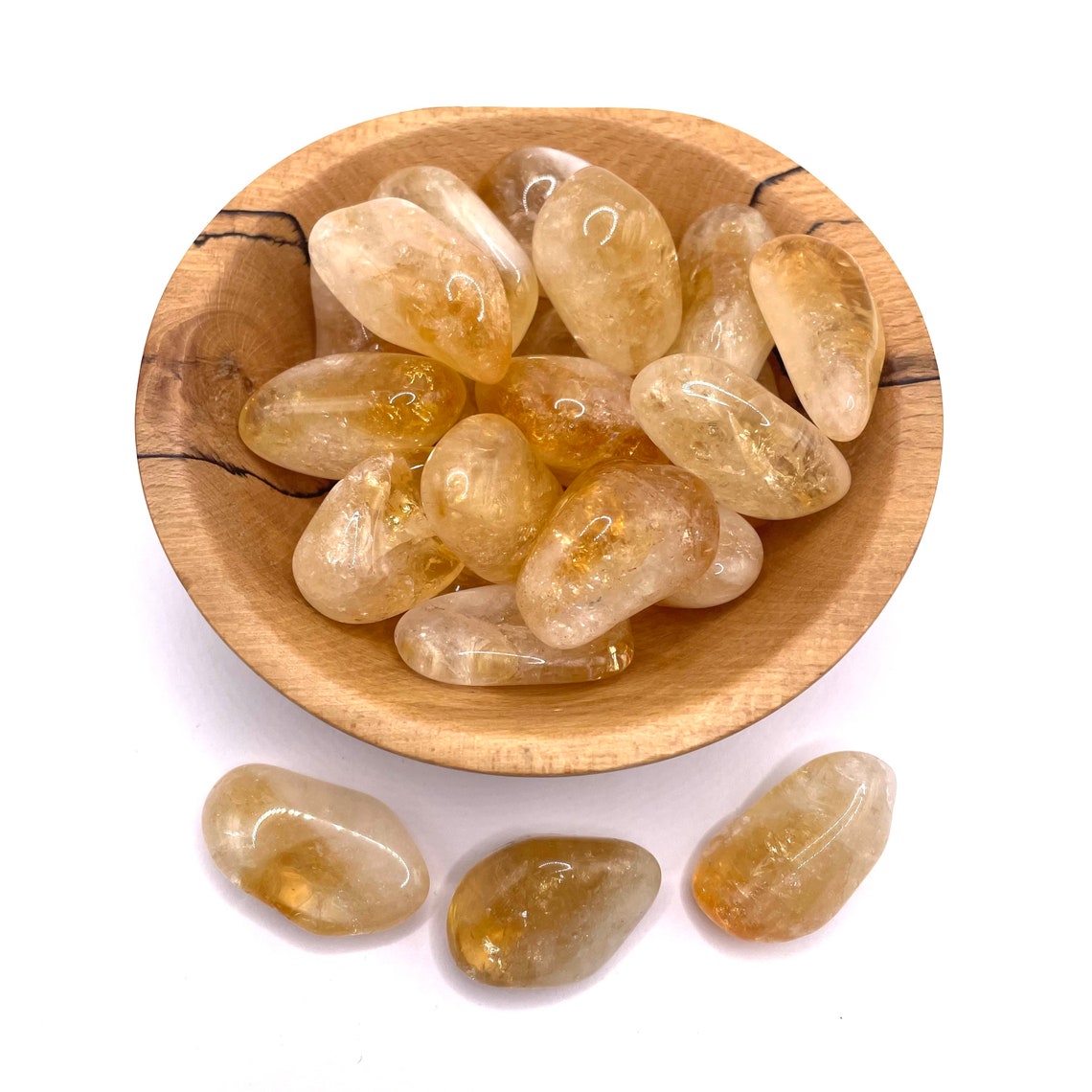 Citrine Tumbled Stone 20-30mm Happiness Charka | Etsy