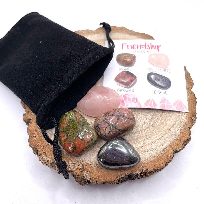 Friendship Gemstone Kit 4 Tumbled Stones With Info Card and - Etsy Canada