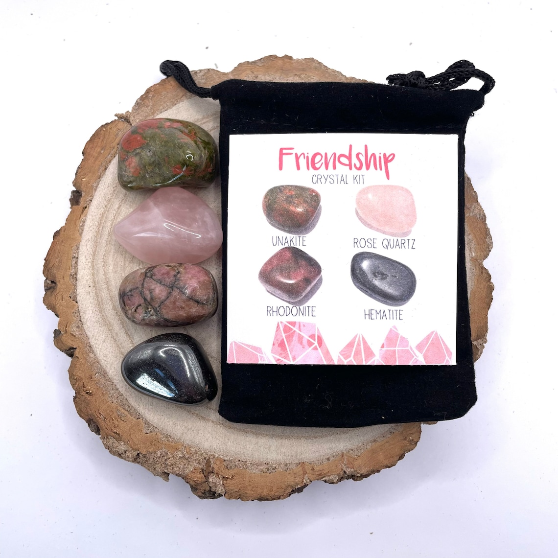 Friendship Gemstone Kit 4 Tumbled Stones With Info Card and - Etsy Canada