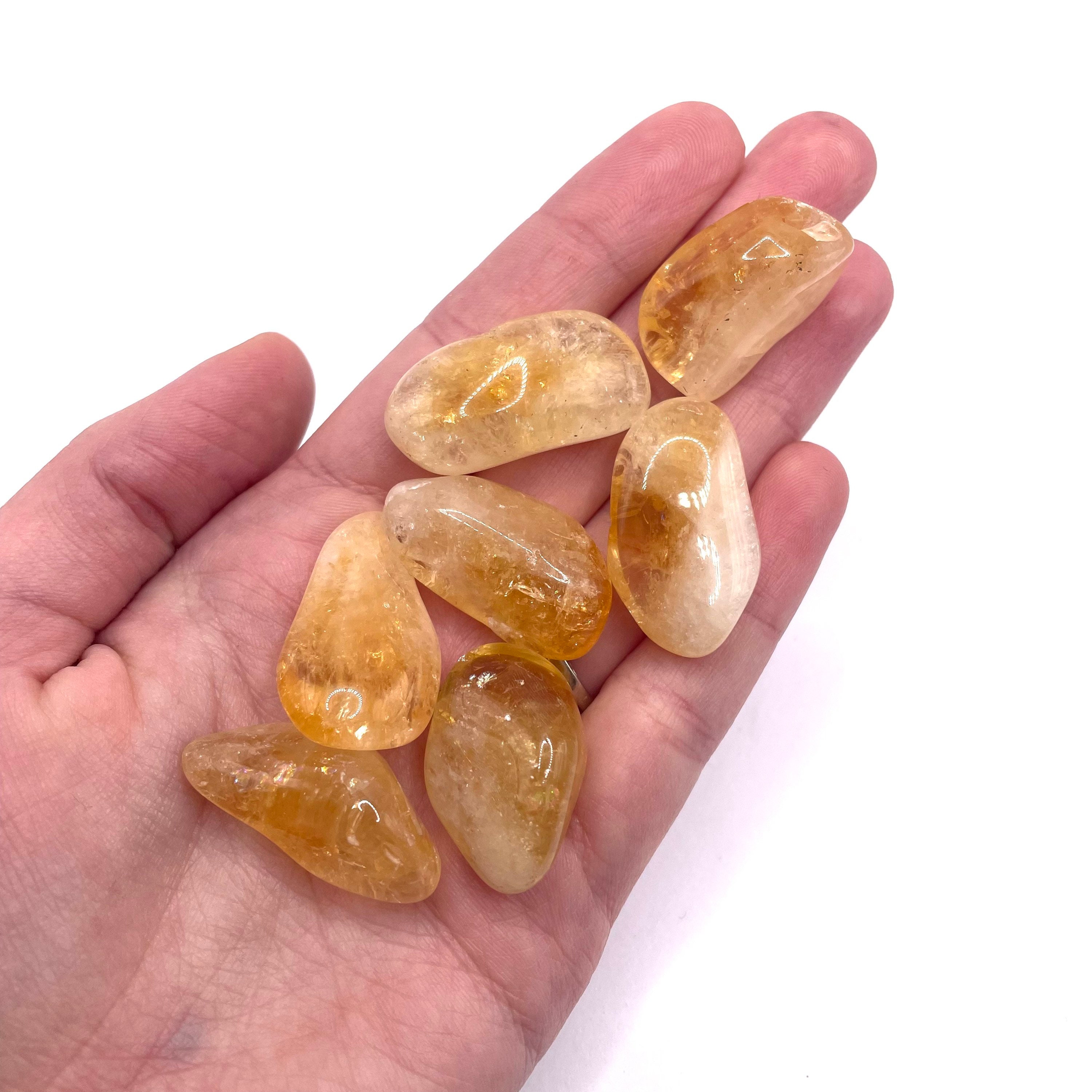 Citrine Tumbled Stone 20-30mm Happiness Charka | Etsy