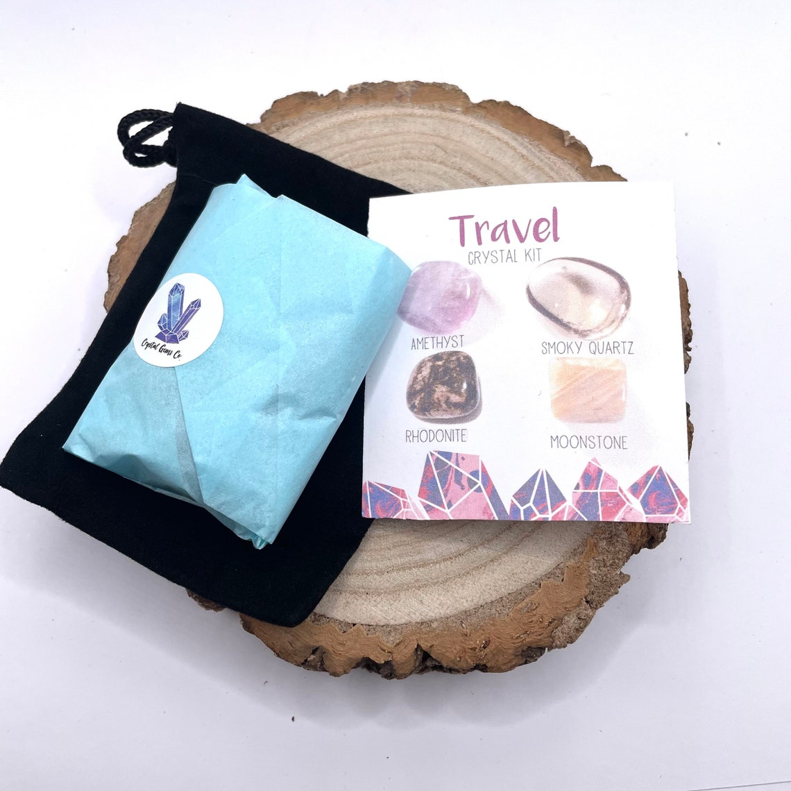 Travel Gemstone Kit 4 Tumbled Stones With Info Card and - Etsy