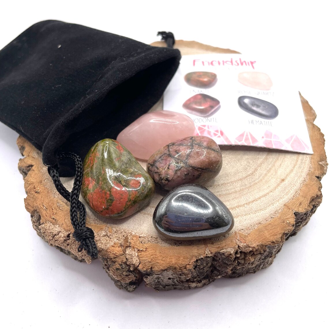 Friendship Gemstone Kit 4 Tumbled Stones With Info Card and - Etsy Canada