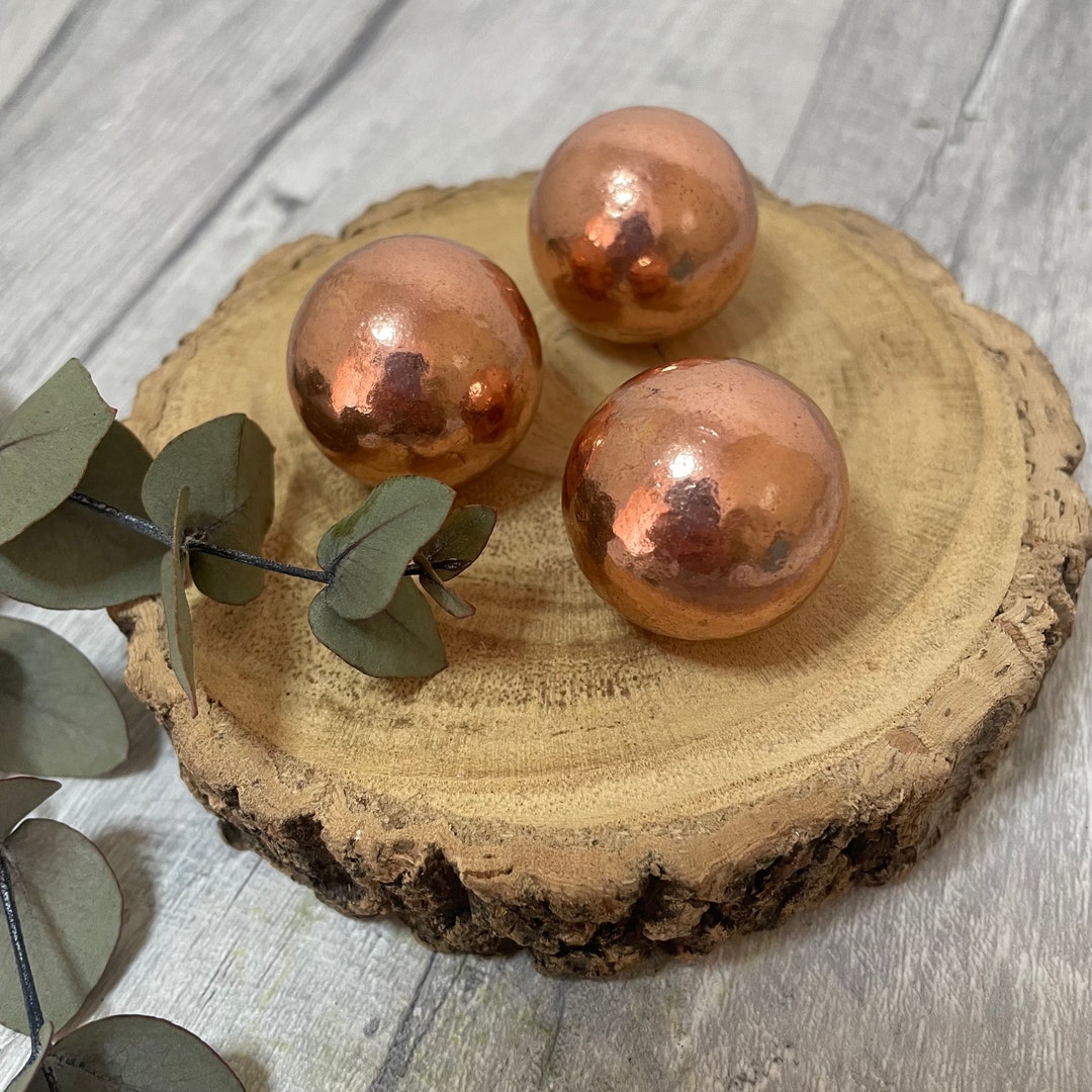Natural Copper Sphere 1 Piece Restores Energy Flow and Circulation 30mm ...