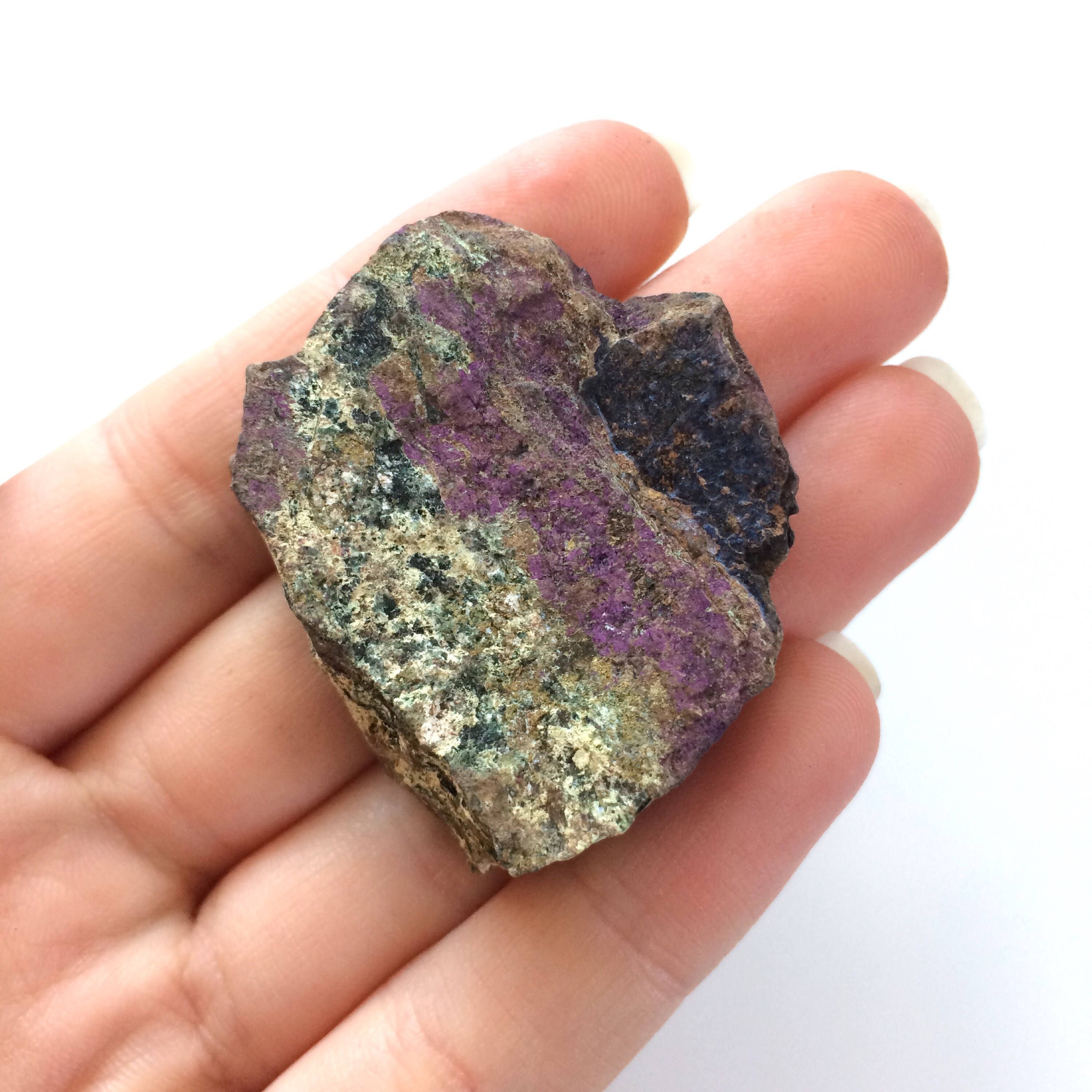 Purpurite natural rough stone purple 1.5 inch | Etsy