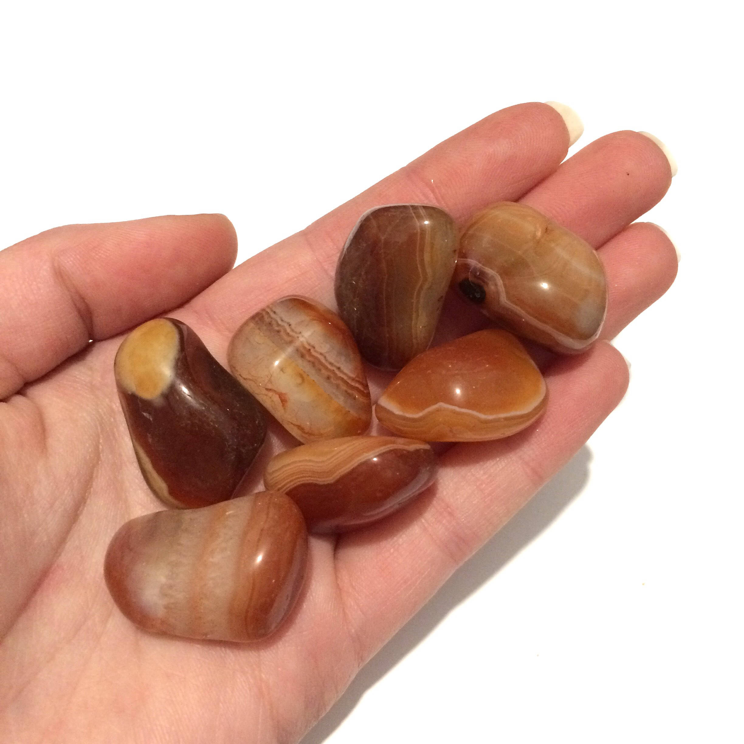 Sardonyx red agate tumbled stones smooth palm stone 20-25mm | Etsy