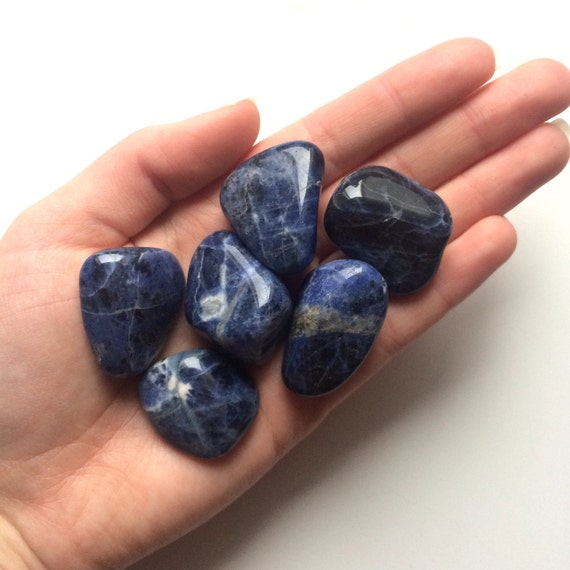 Sodalite Spotted Blue Tumbled Stone 20-35mm Sagittarius | Etsy