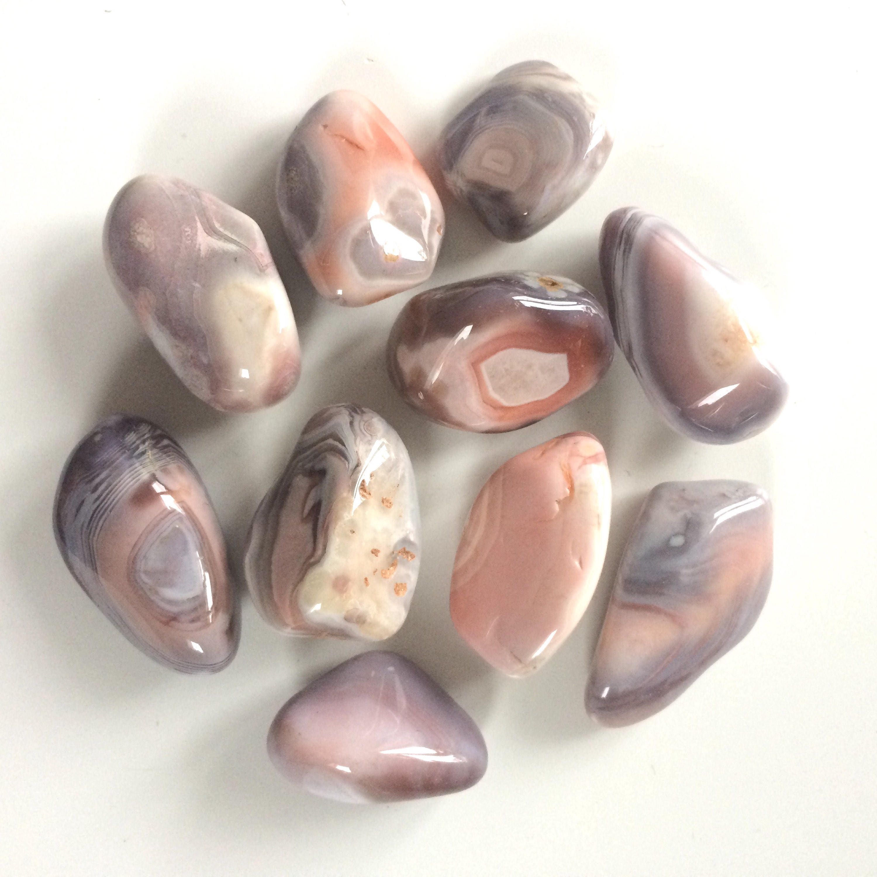 Pink Agate Botswana Tumbled Stone 15-30mm - Etsy UK