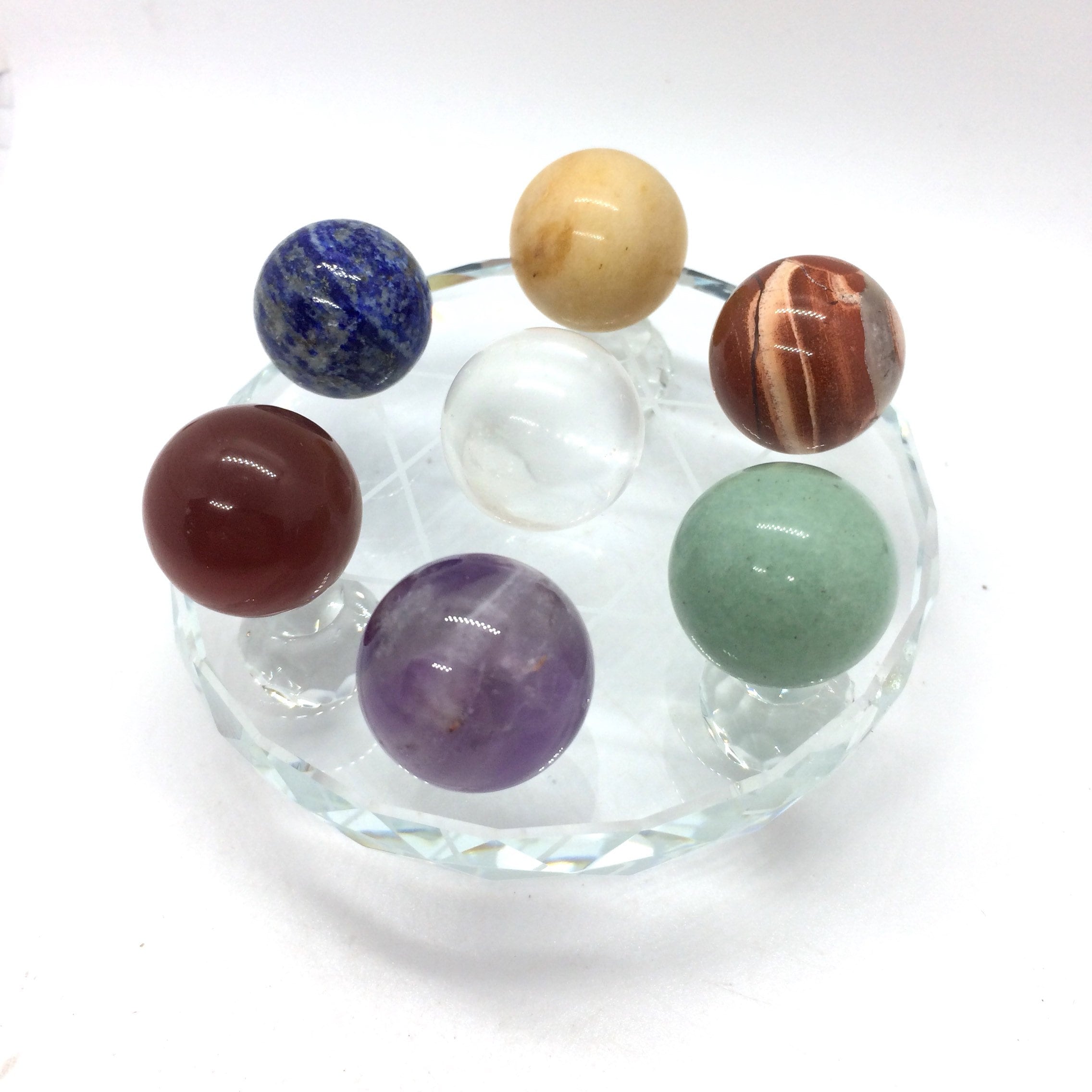 Chakra Spheres on Glass Stand | Etsy UK