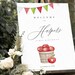 Fall Apple Birthday Welcome Sign Template Printable Editable | Etsy