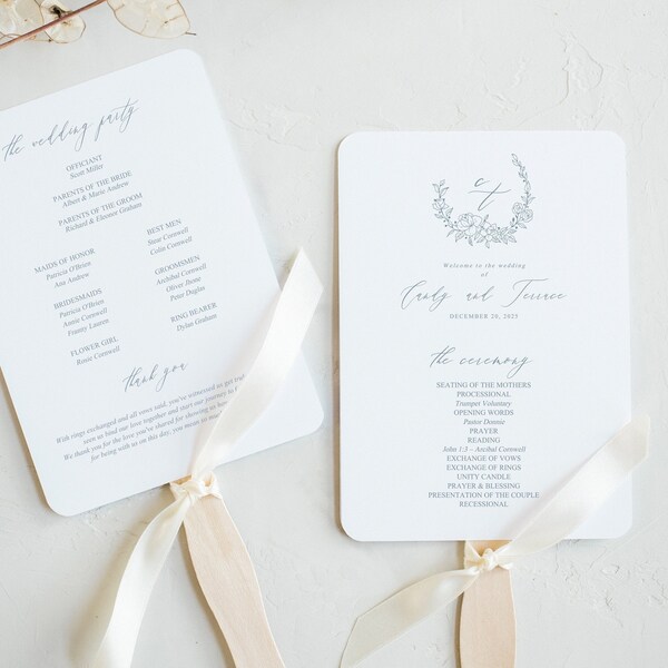 Ceremony Program Fan - Etsy