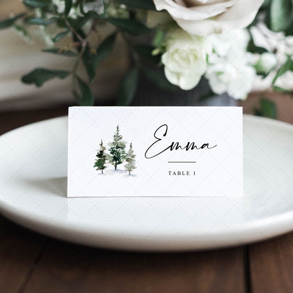 Winter Place Cards - Etsy