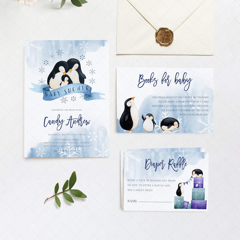 Penguin Baby Shower - Etsy