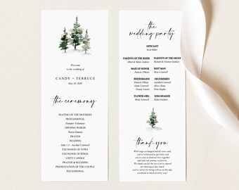 Tree Wedding Program - Etsy