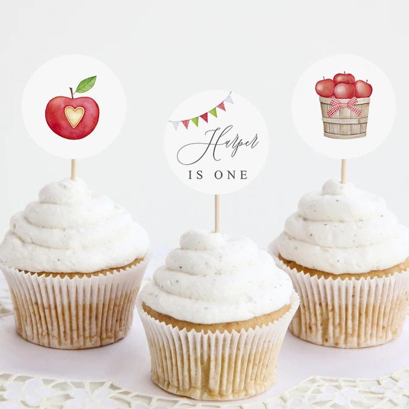 Apple Cupcake Topper - Etsy