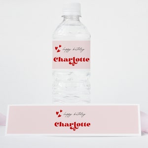 Valentine's Water Bottle Labels Template, Water Bottle Label Party ...
