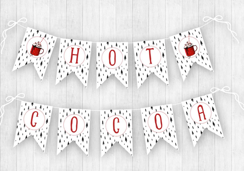 Hot Chocolate Bar Kit Printable Hot Cocoa Bar Printable Hot - Etsy