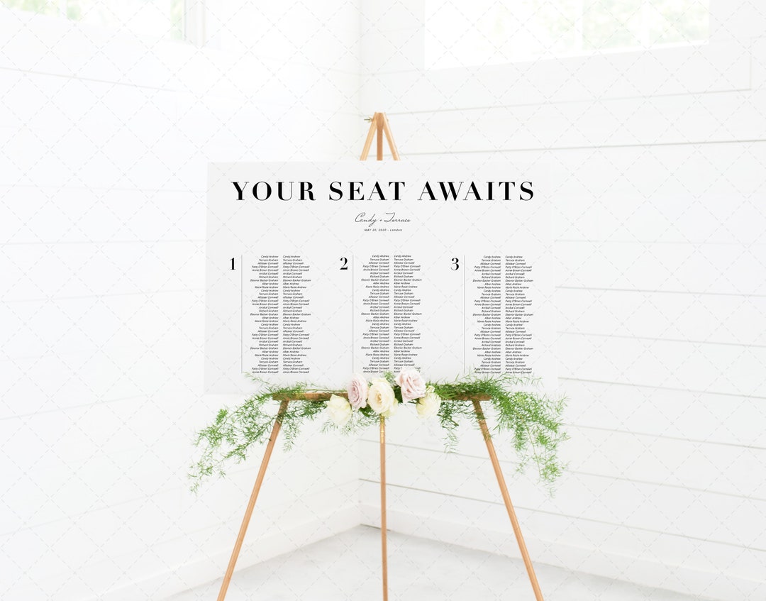 Banquet Long Tables Seating Chart Template,editable Imperial Tables ...