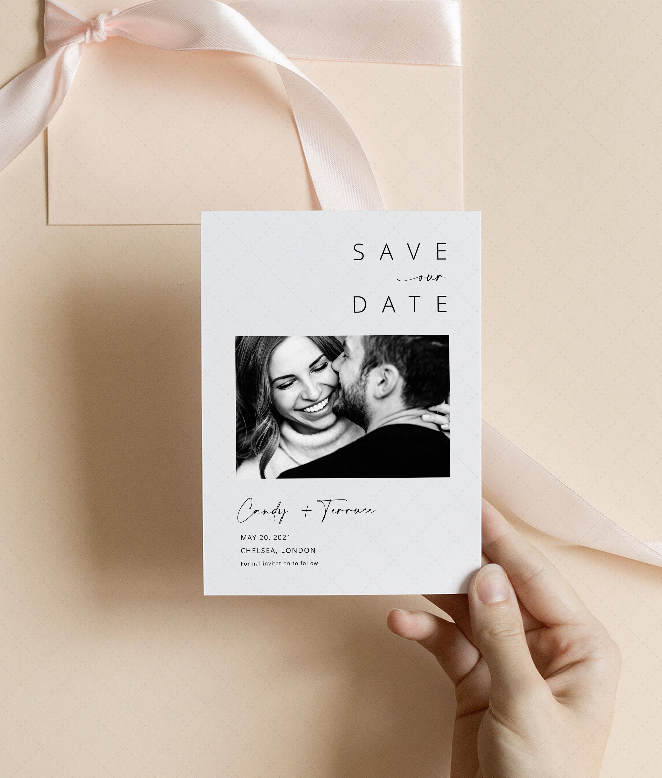 Minimal Save the Date Template Printable Save the Date - Etsy Canada