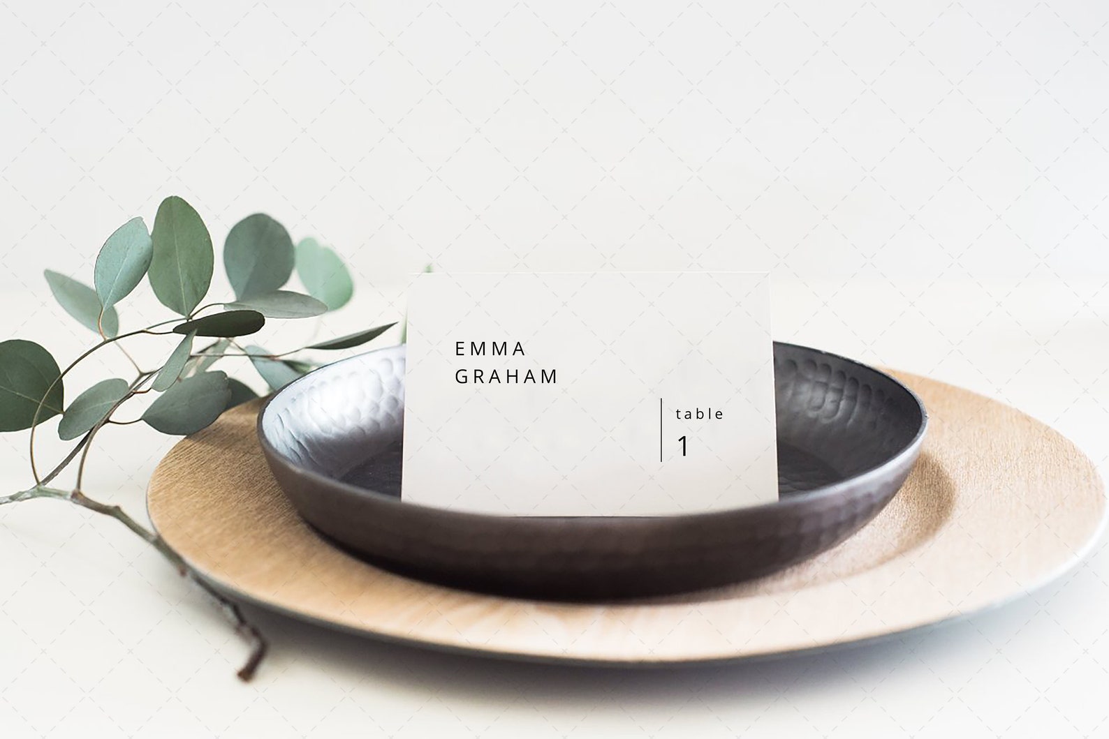 Modern Place Card Template Minimal Place Cards Holder | Etsy