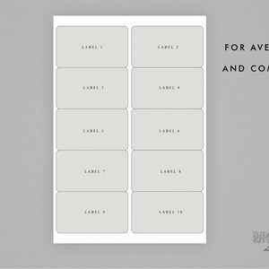 Minimal Address Label Template, 2X4 Editable Address Label Template ...