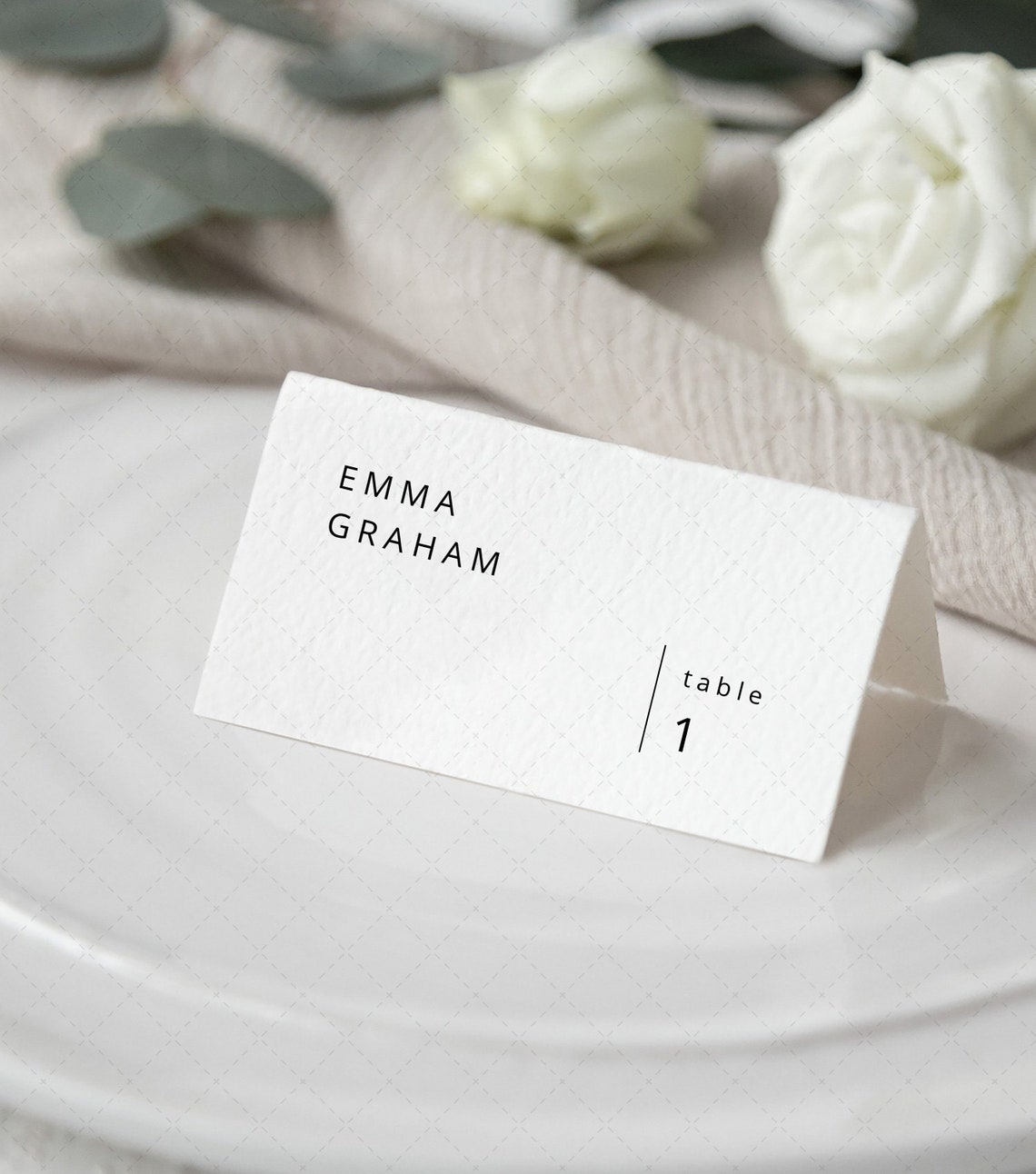 Modern Place Card Template Minimal Place Cards Holder | Etsy