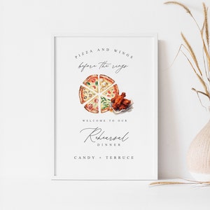 Pizza and Wings Before the Rings Welcome Sign Template, Pizza and Wings ...