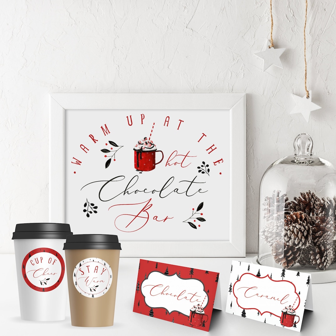 Hot Chocolate Bar Kit Printable, Hot Cocoa Bar Printable, Hot Chocolate ...