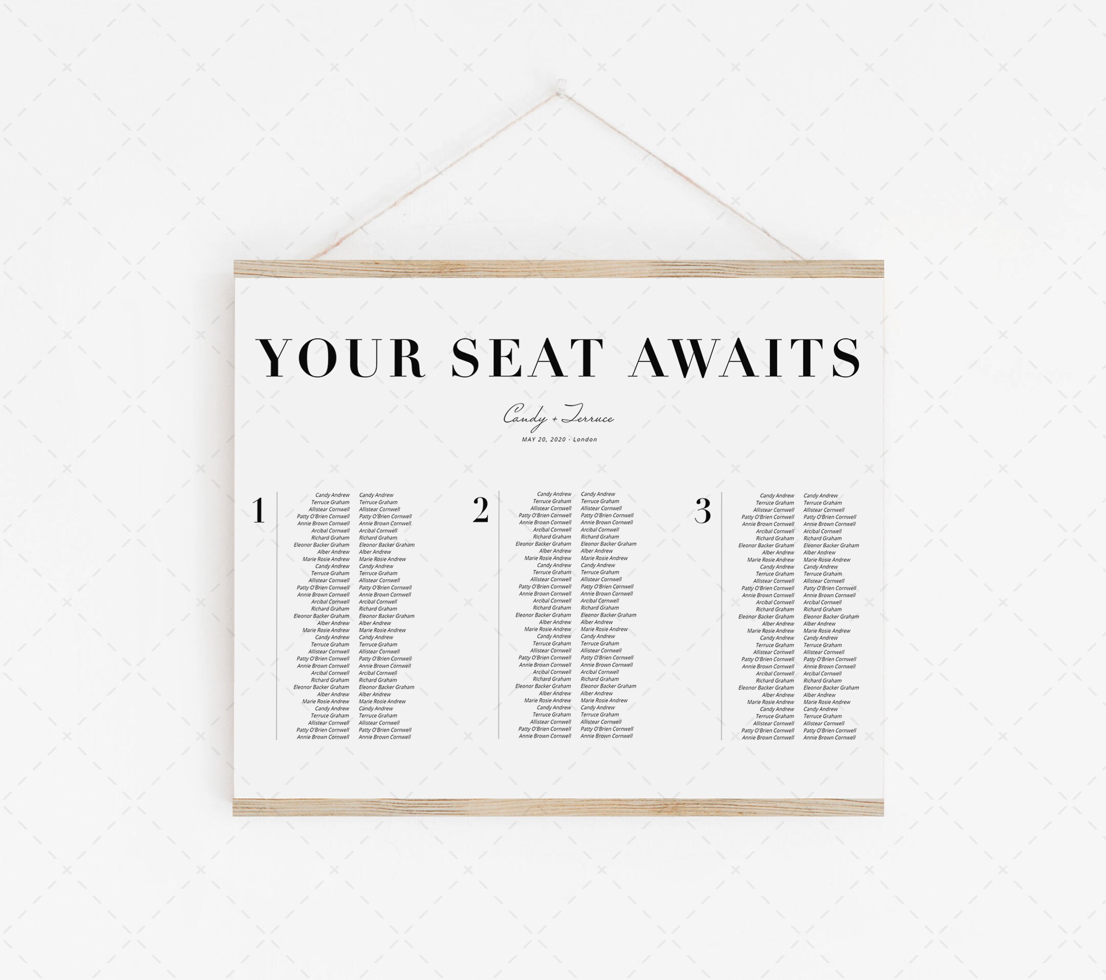Banquet Long Tables Seating Chart Templateeditable Imperial - Etsy Canada