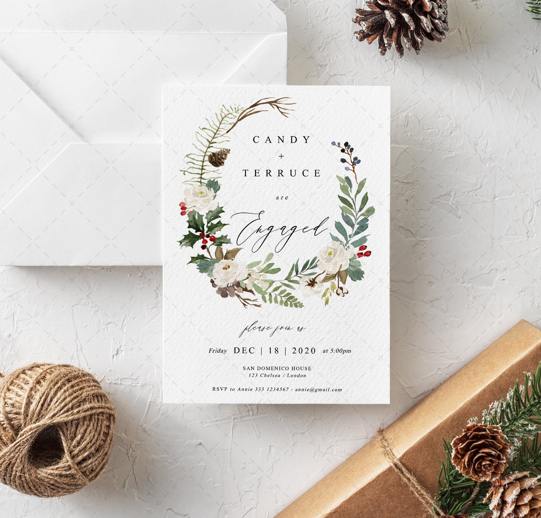 Fall Engagement Party Invitation Rustic Pumpkin Engagement | Etsy