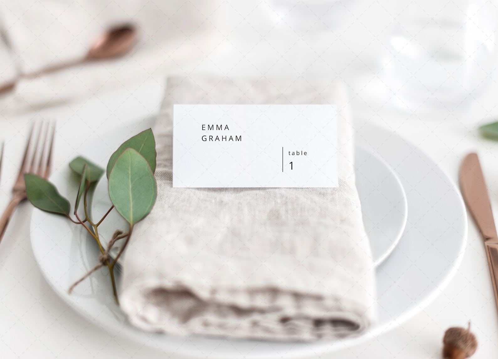 Modern Place Card Template Minimal Place Cards Holder | Etsy