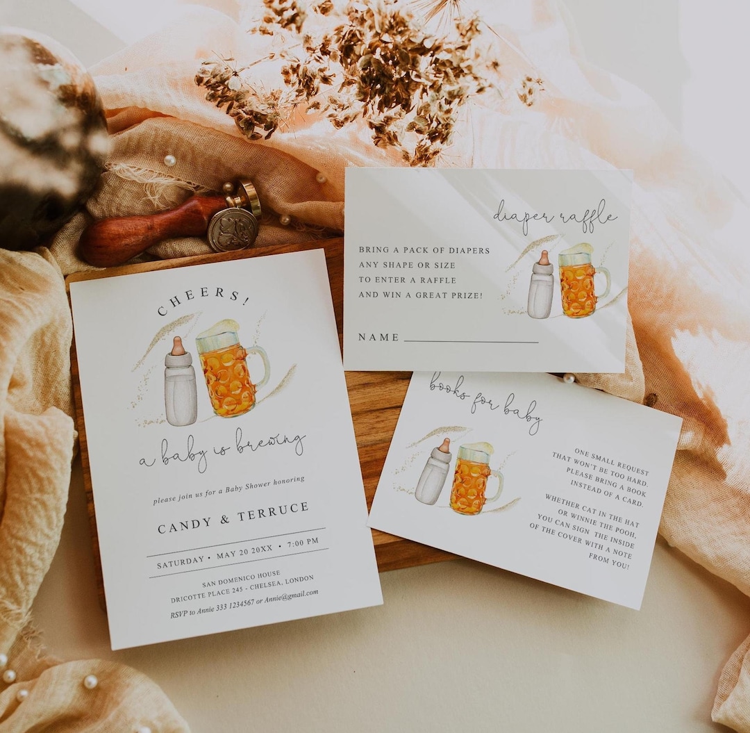 A Baby is Brewing Baby Shower Invitation, Brewery Baby Shower ...