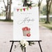 Fall Apple Birthday Welcome Sign Template, Printable Editable Birthday ...