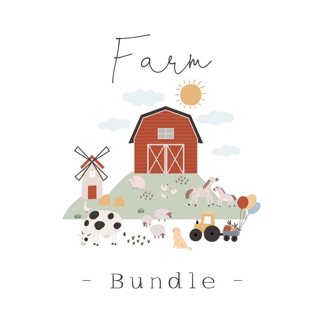 Farm Birthday Bundle, Barnyard Birthday Bundle Template, Animals Farm ...